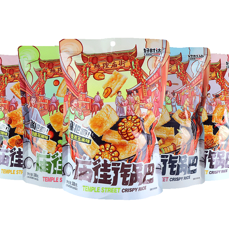 好时达庙街锅巴108g膨化零食