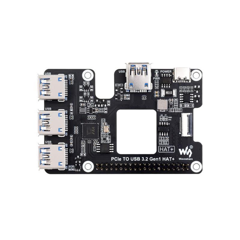 树莓派5代PCIe转USB3.2Gen1转接板RaspberryPi5USB扩展板