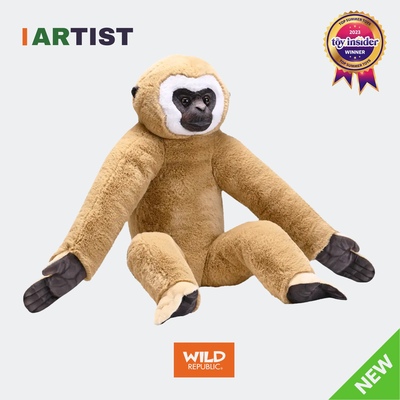 美国WildRepublic艺术家仿真白长臂猿毛绒玩具礼物玩偶官方正品
