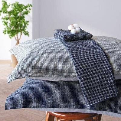 枕巾纯棉纱布一对装家用耐脏日式宿舍成人单人防脱落枕头盖巾男生