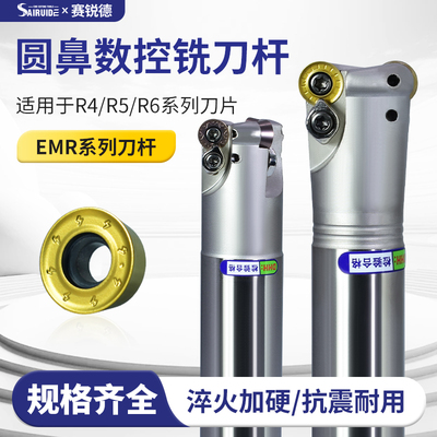 数控圆鼻300R铣刀杆EMR立铣刀杆铣床R4/R5抗震加长加硬R6开 粗刀