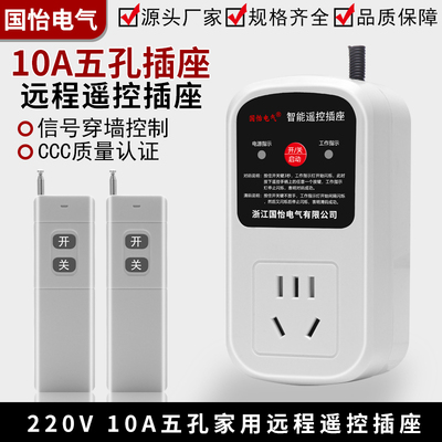 单相五孔10A智能遥控插座