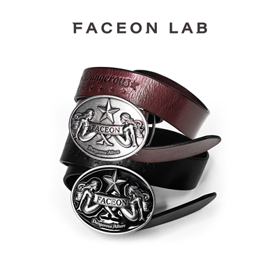 FACEONLAB双子星浮雕金属腰带