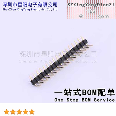 X6511WR-17H-C30D60R1 (5Pcs)2.54mm 1x17P弯插 方针 排数 单排
