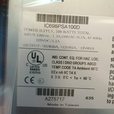 议价GE PLC电源IC698PSA100D 库存样子如图可维修