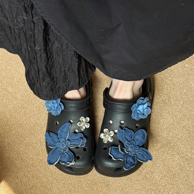 2025新款洞洞鞋配饰高级感原创