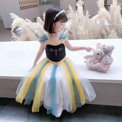 圣诞节冰雪奇缘安娜公主裙Frozen童装ANAN连衣裙公主礼服裙演出裙