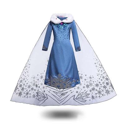 2021圣诞节儿童冰雪奇缘公主裙童装女童艾莎公主童裙Frozen连衣裙