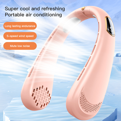 New Portable Mini Hanging Neck Fan Bladeless Neckband Fan Di