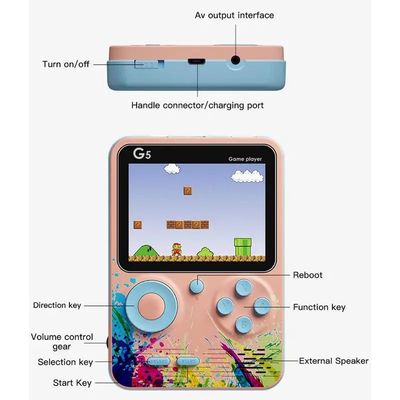 Consola de videojuegos portátil Retro G5, pantalla HD, sali
