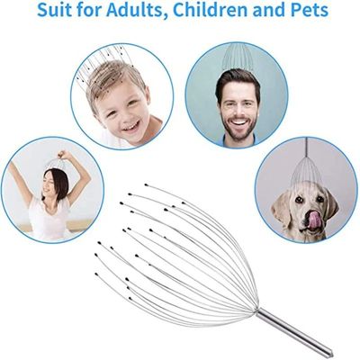 Massagem cabe?a 20 garras scratcher do couro cabeludo de a?o