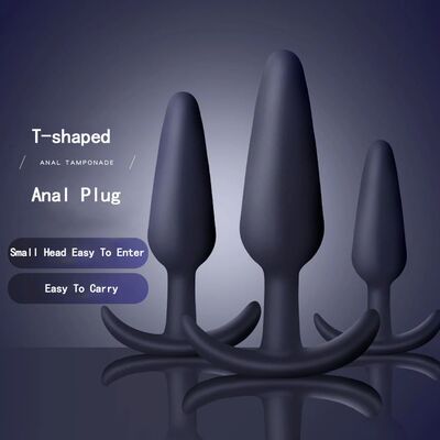 Plugue anal de silicone macio para adultos, vibrador erótic