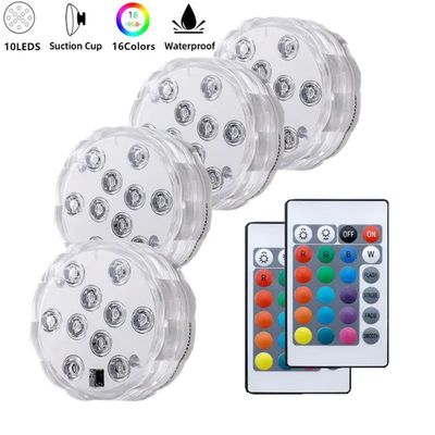Luces LED sumergibles con control remoto para piscina, lámp