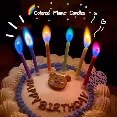 Vela Chama Colorida para Sobremesa, Festa de Aniversário, B