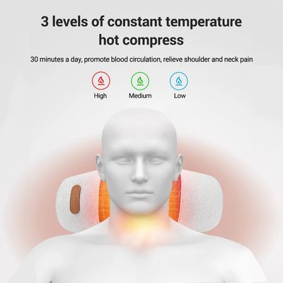 Heating Neck Massage Pillow Chiropractic Stcher Vibrate Trac