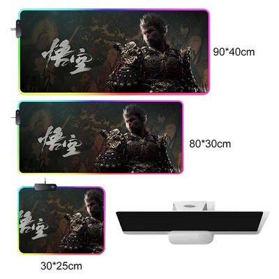 Mito preto wukong rgb levou mousepad para computador e lapto