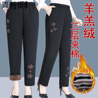 老年人方便穿脱棉裤适合老人穿的防寒裤外穿妈妈保暖裤易穿脱奶