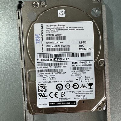 【议价】IBM 00RX908 00RY111 00WY600 1.