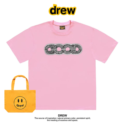Drew美式潮牌碎片金属GOOD印花休闲圆领半袖纯棉短袖T恤情侣上衣