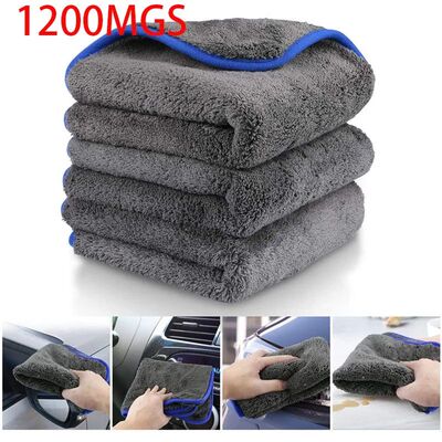 1200gsm Ultra-Thick Microfiber Car Detailing Wash Towels Cle