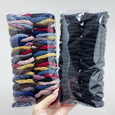 50PCS/Set Colorful Seamless Elastic Hair Bands For Women Gir