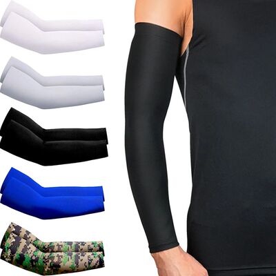 2Pcs Unisex Cooling Arm Sleeves Cover Sports Running UV Sun