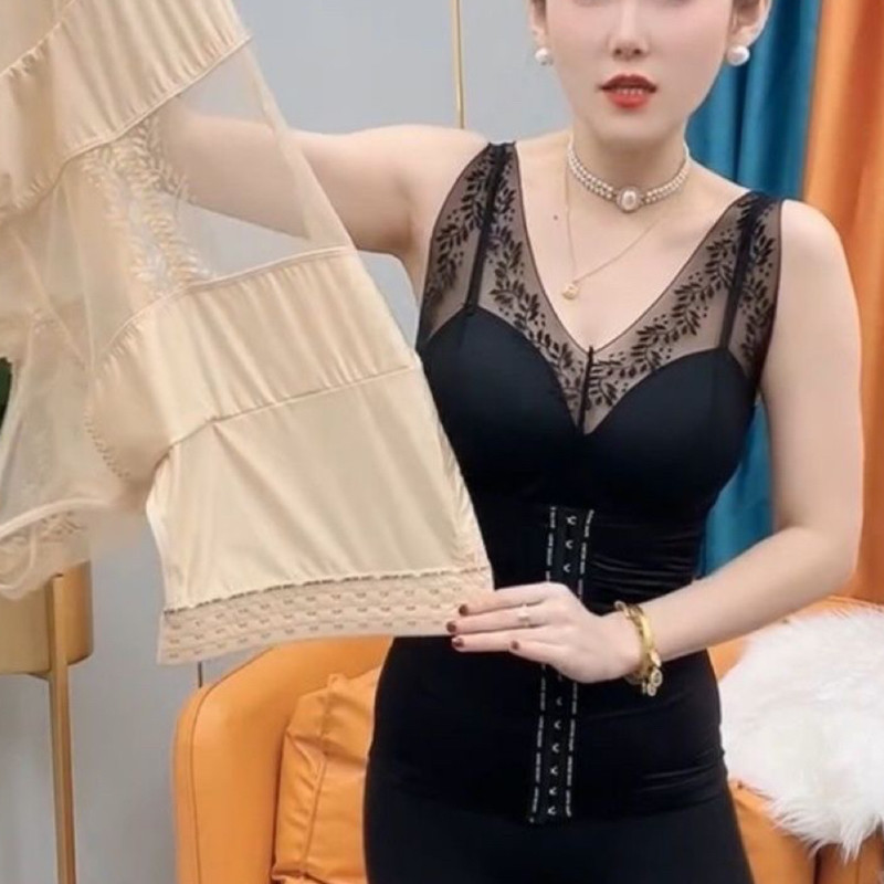 塑身衣收腹束腰美体背心女产后提臀无痕内衣托胸显瘦打底上衣文胸