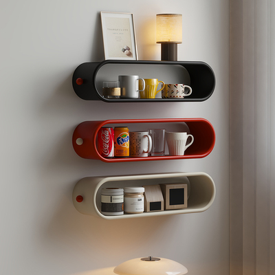 北欧风墙上壁挂置物架子创意茶杯茶具收纳架家用餐厅挂墙杯架层架