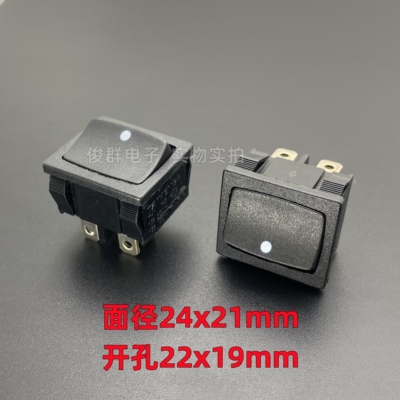 KCD5台湾TAIHENG TH1翘板船型电源开关船形按键4脚2档15A250V按钮