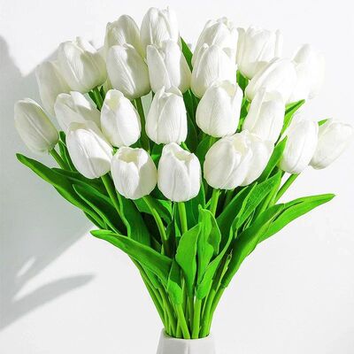 2024 Artificial Tulip Bouquet PU Lifelike Fake Flowers Tulip