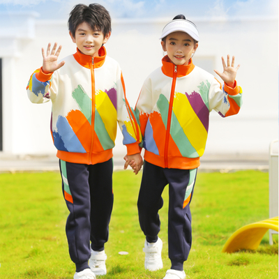 小学生校服彩虹团班服啦啦队服装