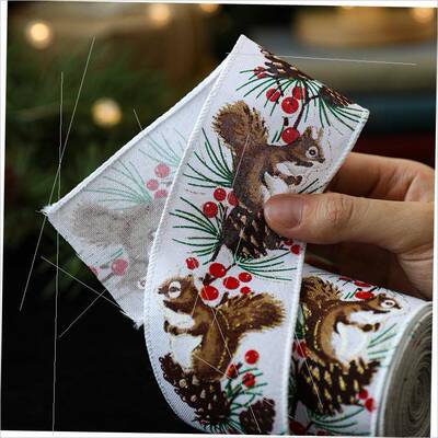 Christmas ribbon gingerbread man decorated webbing蝴蝶结织带