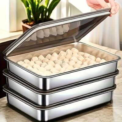 Pro Stainless Baking Trays! 3pcs with Lids - Non-Stick & Eas
