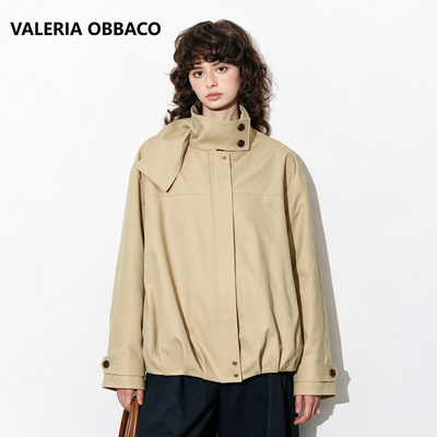 Valeria Obbaco奥贝科VO卡其色造型感外套