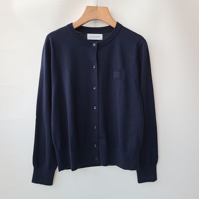 3624鱼 柬埔寨产 100%纯羊毛 软糯亲肤针织开衫 通勤优雅毛衣外套