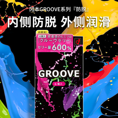 跟着买!日本亚马逊月销4K冈本防脱落裸感GROOVE避孕套爆润安全套