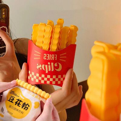 12PCS French Fry Shaped Sealing Clip Food Clips Plastic Bag