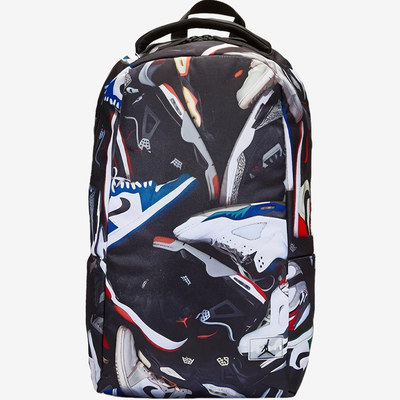 Nike耐克正品Jordan男女满印球鞋印花运动休闲双肩背包9A0484-K5T