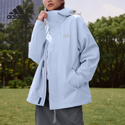 Adidas/阿迪达斯官方正品2025秋季款男女保暖运动连帽外套KF9397