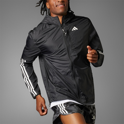 Adidas/阿迪达斯正品OtrE3s新款男黑色经典跑步夹克外套IK4986