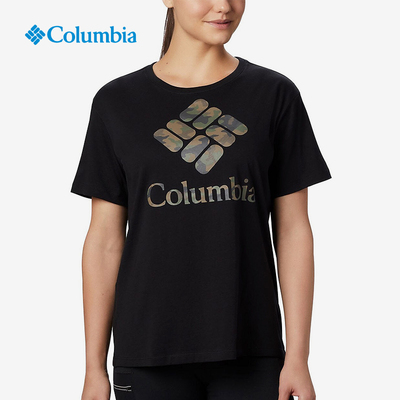 Columbia哥伦比亚正品21春新品户外女子针织短袖圆领T恤 AR2373