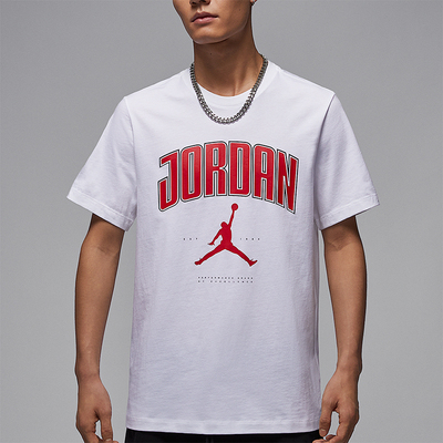 Nike/耐克正品JORDAN男士柔软经典宽松印花运动透气T恤HQ0010-100