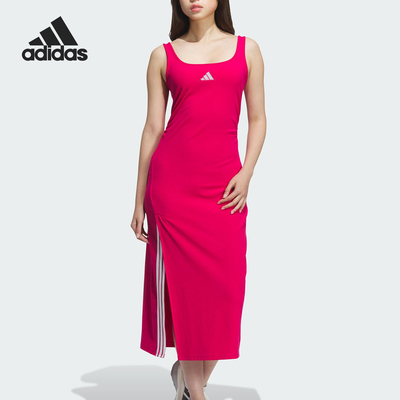 Adidas/阿迪达斯官方正品STORY DRESS女士长款开叉连衣裙KB7757