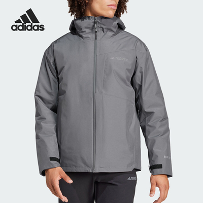 Adidas/阿迪达斯正品2024新款男士三合一户外冲锋衣IX5619