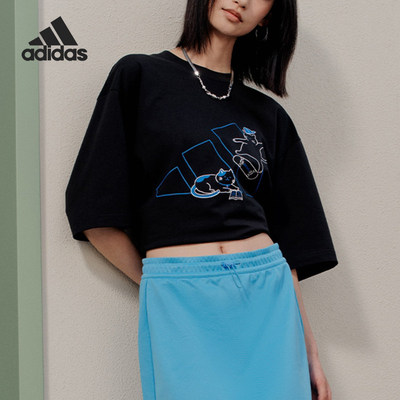 Adidas/阿迪达斯官方正品GFX PETS T-SHIRT男女时尚简约T恤KX4862