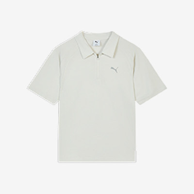 Puma彪马正品City SHADE男半拉链短袖凉感宽松翻领衫694467-05