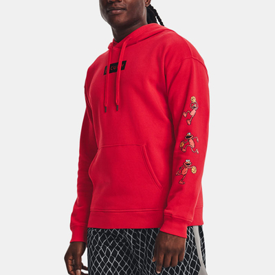 UA/安德玛正品运动男士时尚宽松针织连帽卫衣套头衫1369620-600