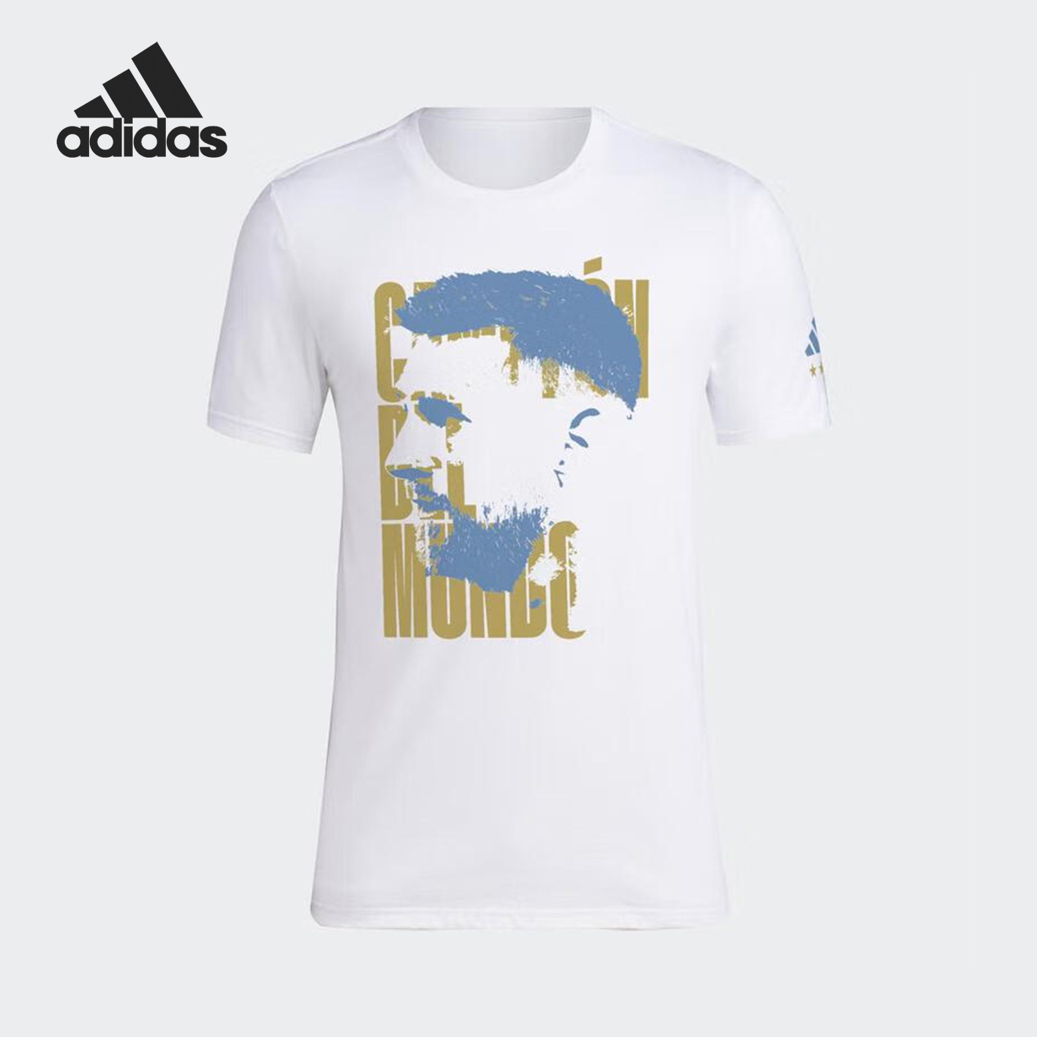 Adidas阿迪达斯正品男款梅西系列圆领图案休闲短袖上衣T恤IT2433