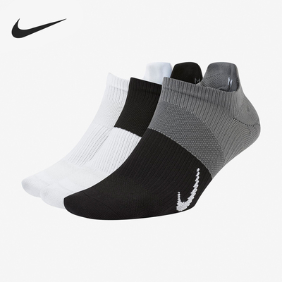 Nike/耐克正品新款男女跑步健身透气短袜三双装CV2964-904
