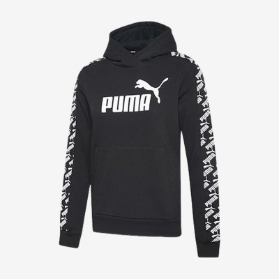 Puma彪马正品Amplified女印花连帽短款长袖套头卫衣583817-01